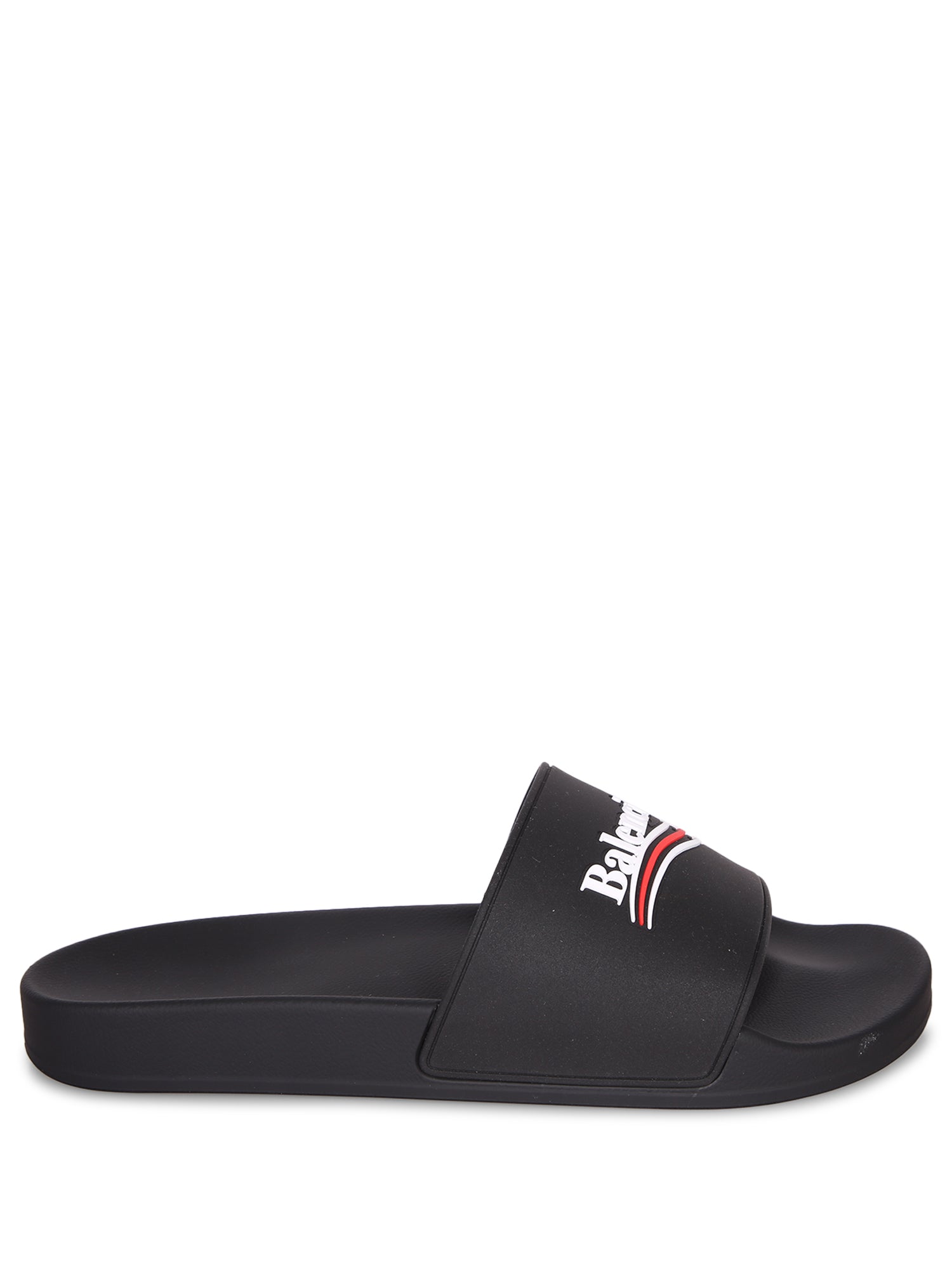 Black Pool Political Logo Sandals – DELL'OGLIO