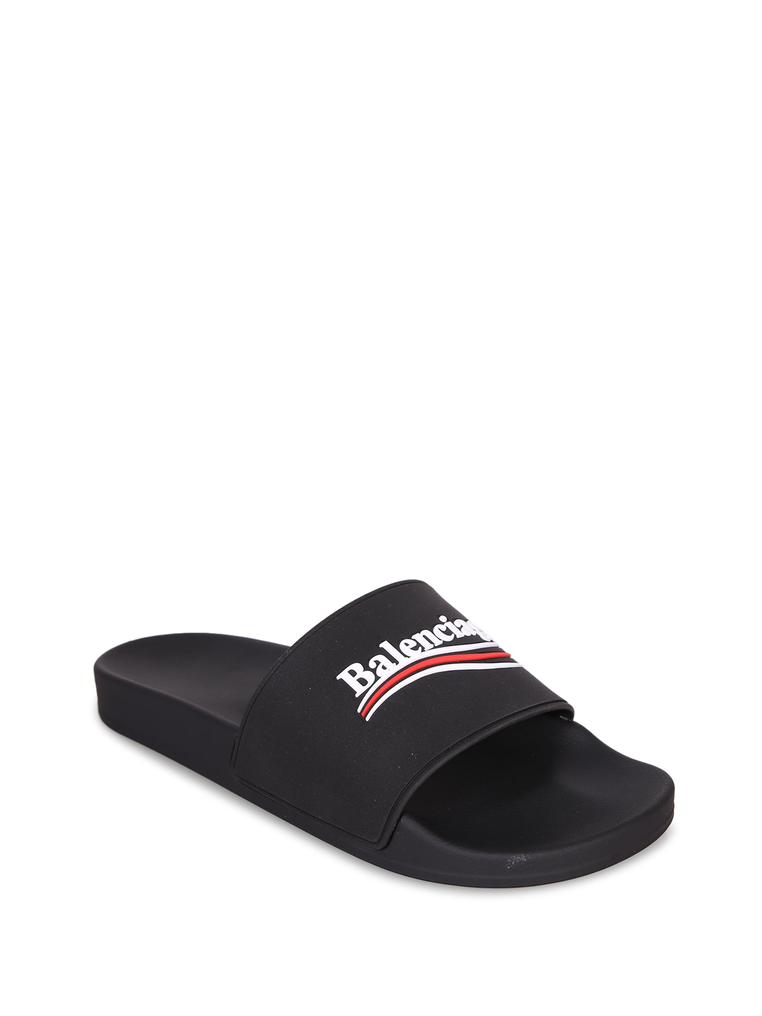 Black Pool Political Logo Sandals – DELL'OGLIO