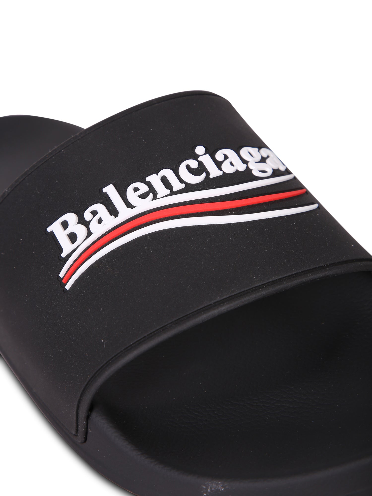 Black Pool Political Logo Sandals – DELL'OGLIO