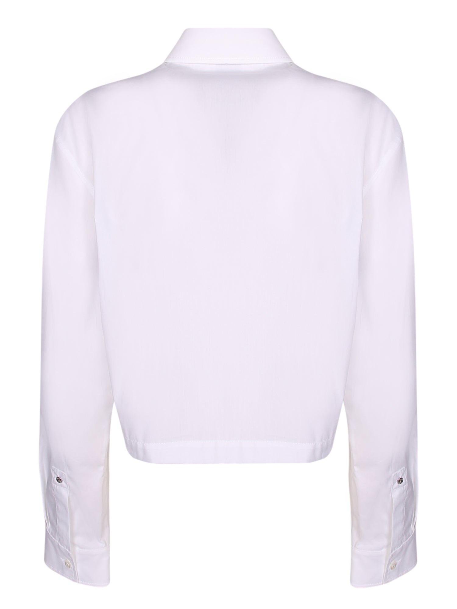 White Poplin Crop Shirt – DELL'OGLIO