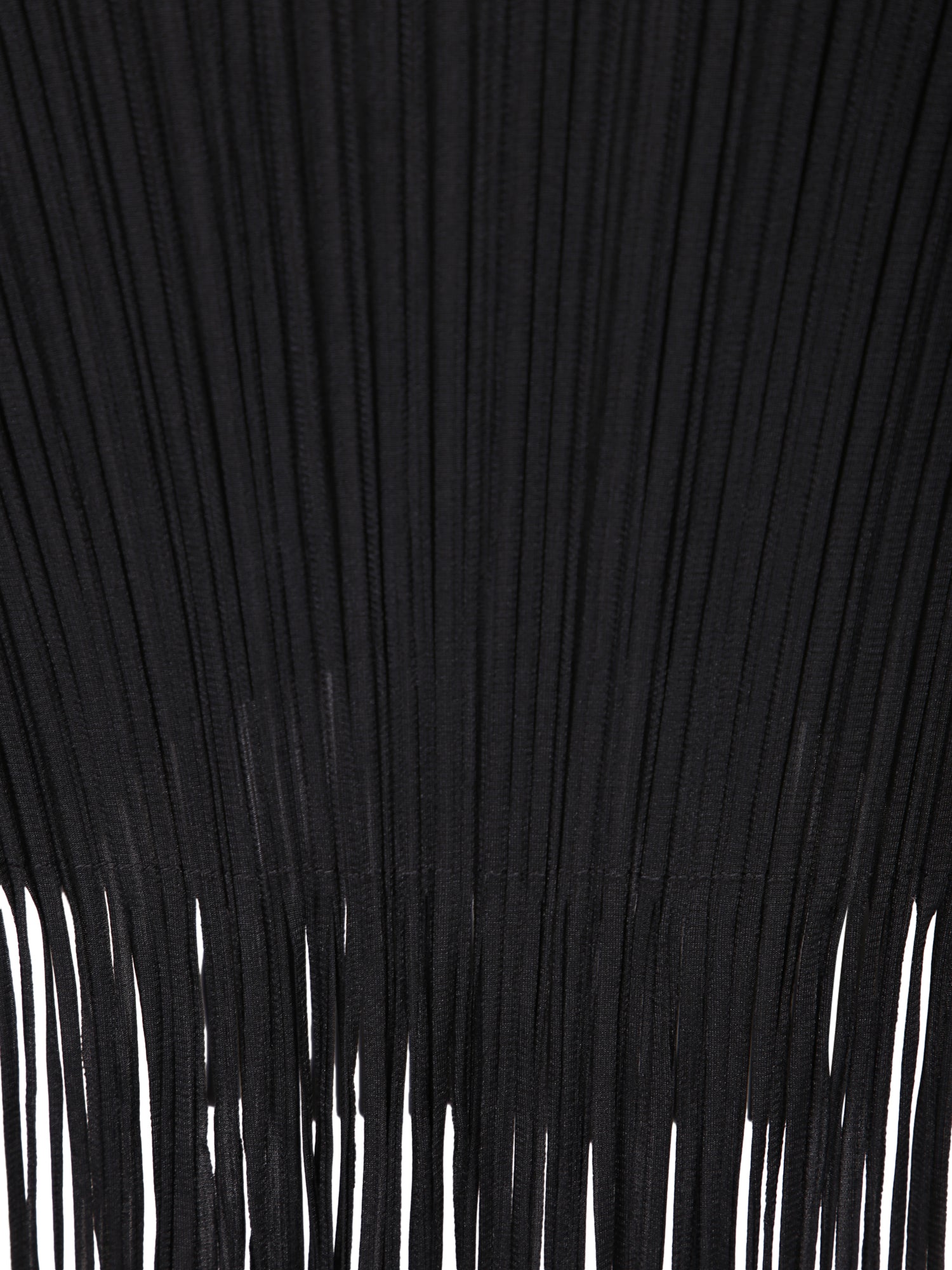 Wave Fringe Long Sleeve Top Black – DELL'OGLIO