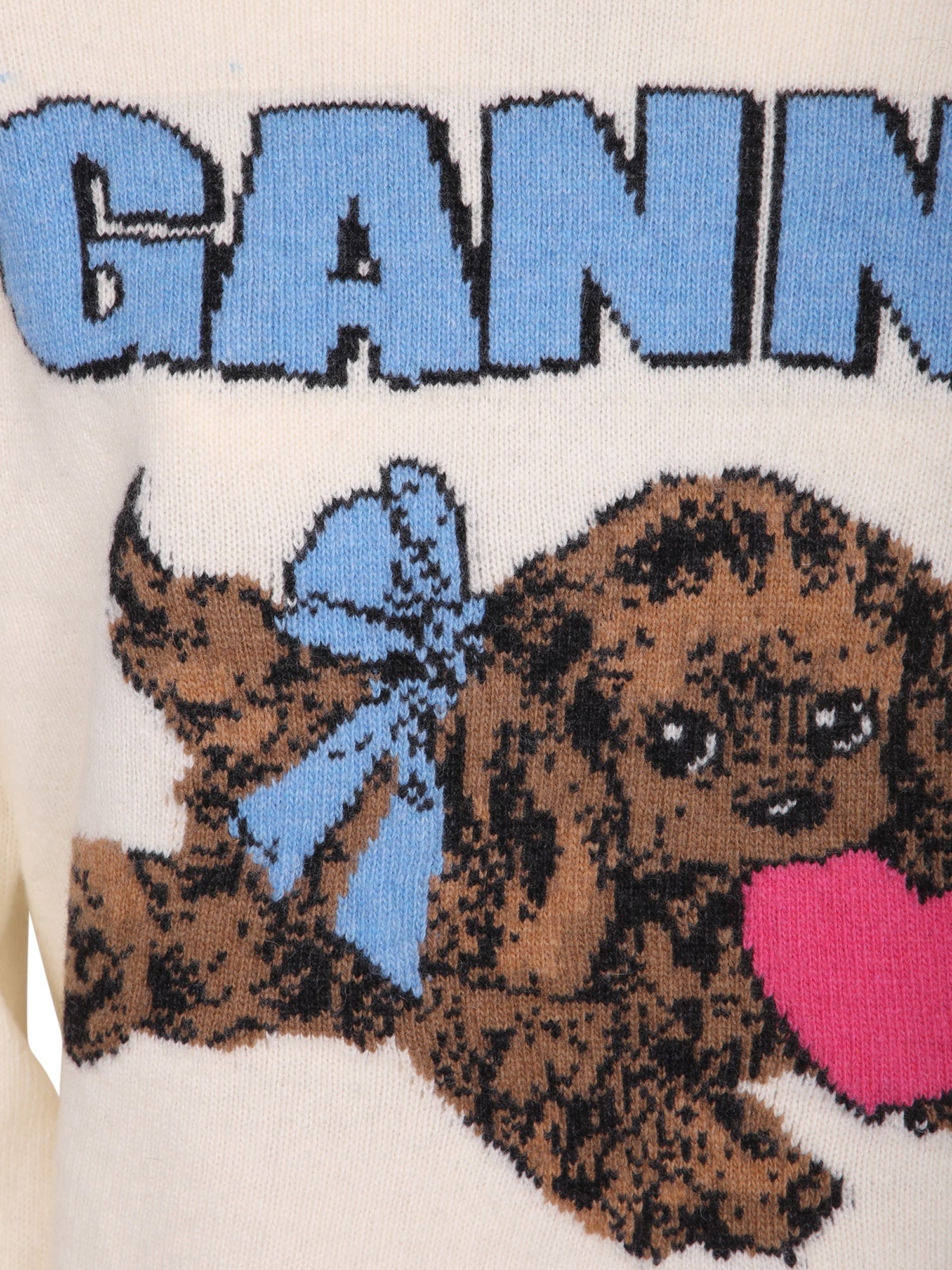 Wool Sweater with Logo and Grey Dog – DELL'OGLIO